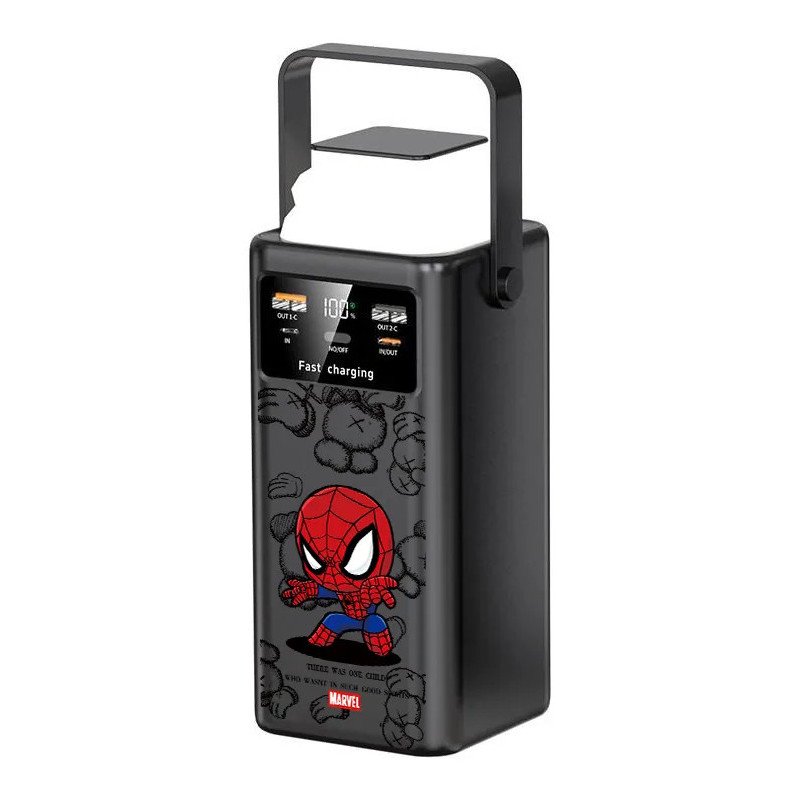 Power Bank Spiderman 70000mAh | Carga Rápida PD 22.5W – Alta Capacidad ...