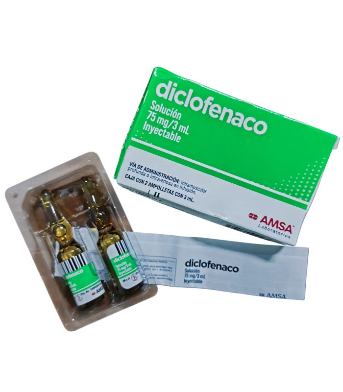 Diclofenaco Inyectable “AMSA” (2 x 75 mg / 3 mL) – Alivio Preciso ...