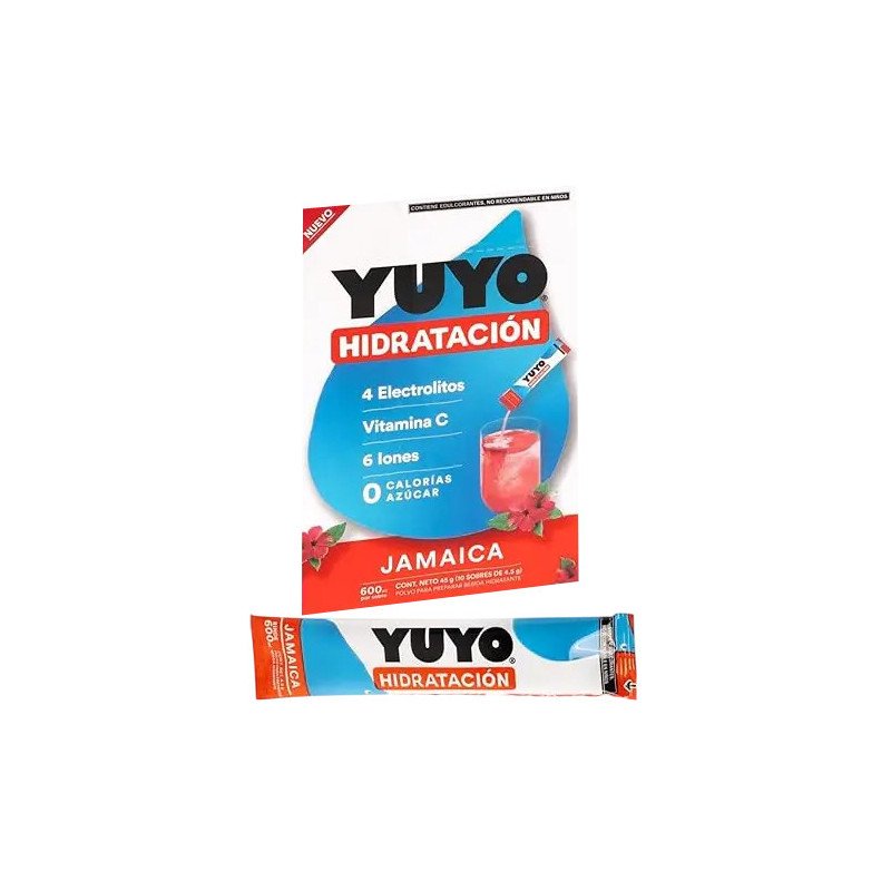 Electrolitos con Vitaminas YUYO sabor Jamaica – Rehidratación y energía ...