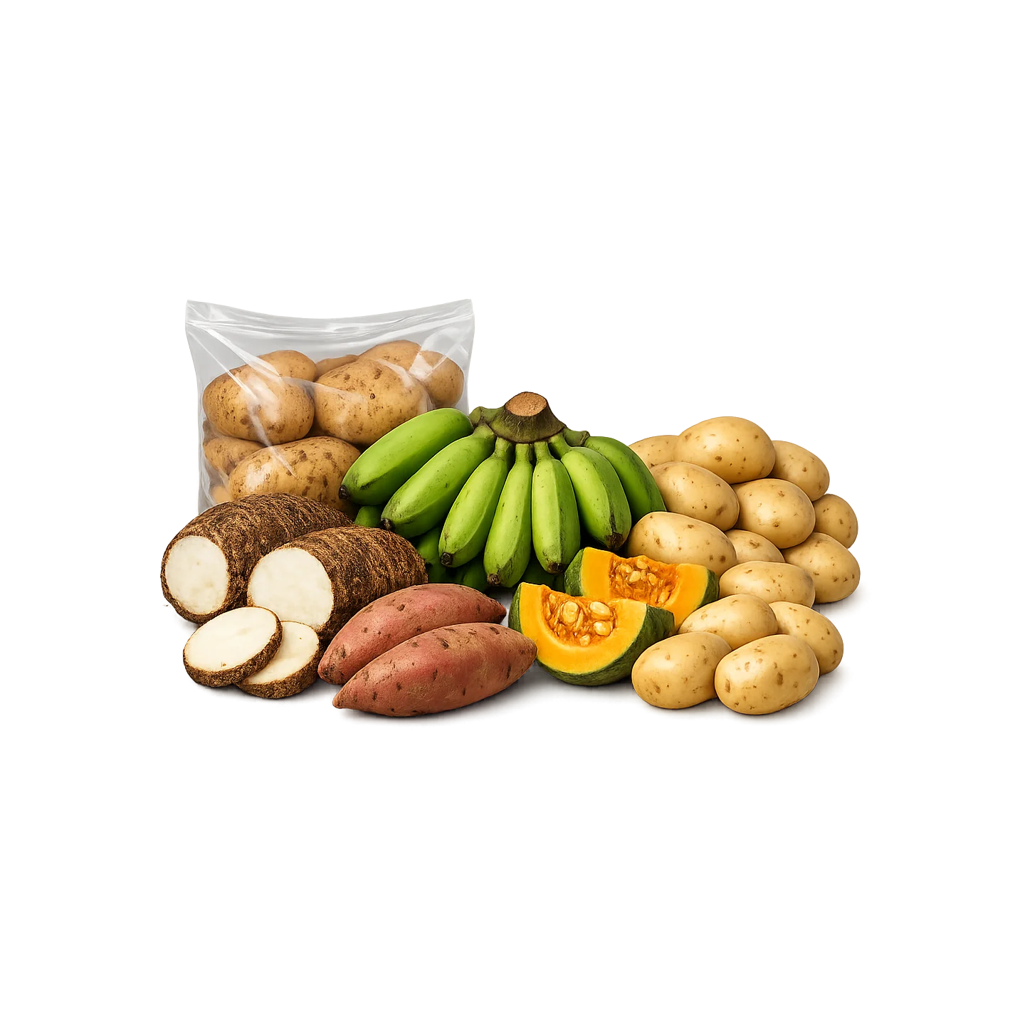Combo Viandas para Cuba Malanga Boniato Plátano Calabaza y Papas
